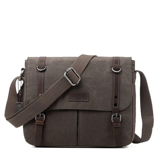 Canvas Messenger Bag, Canvas Satchel, Tablet Friendly Shoulder Bag ...