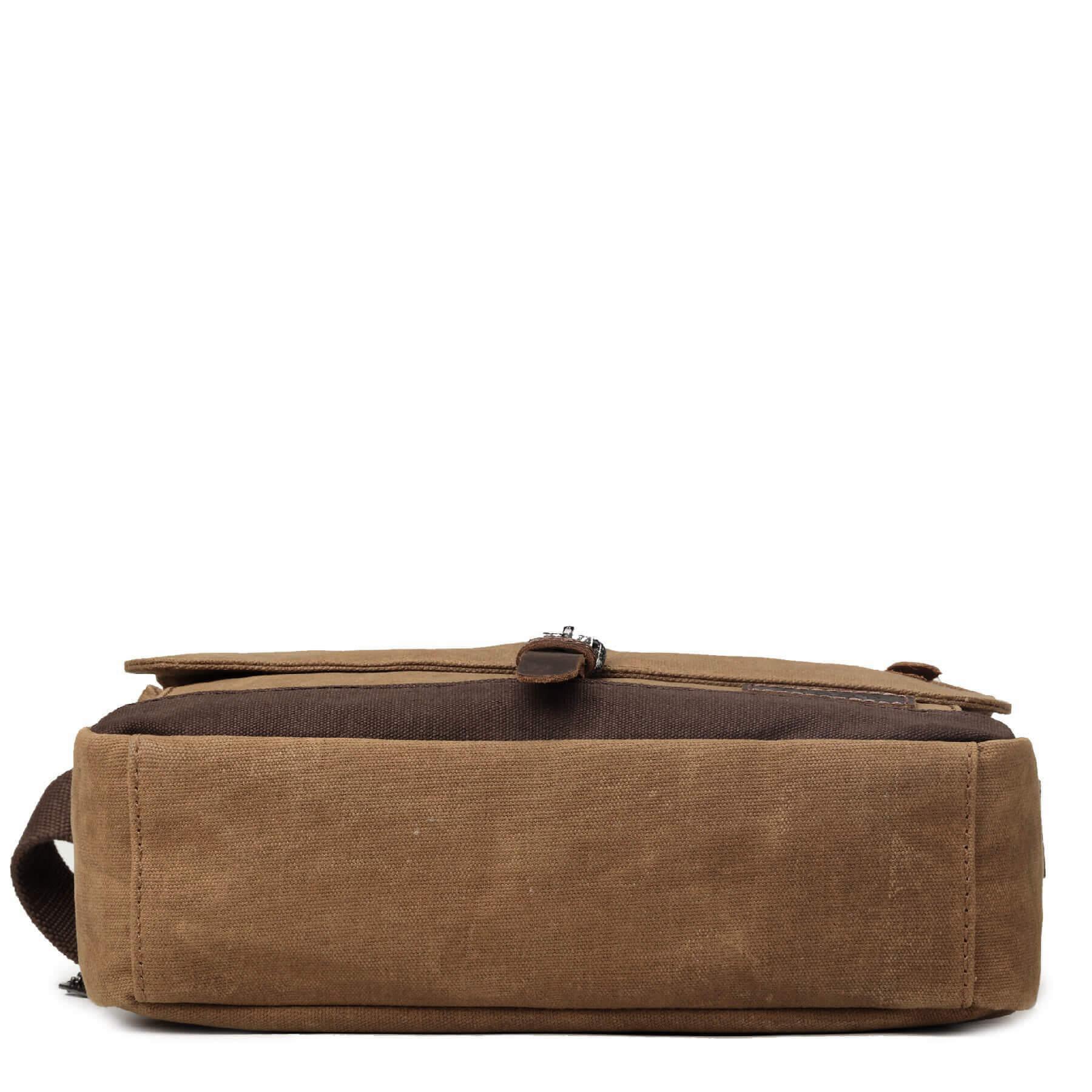 TRP0443 Troop London Heritage Canvas Leather Messenger Bag, Travel Bag ...